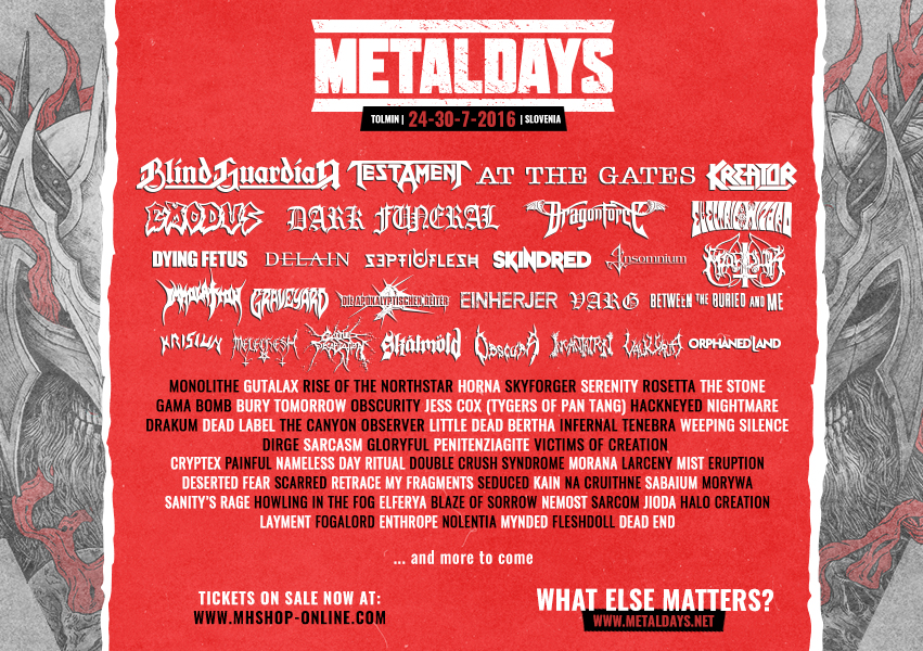 Metal Days 2016 Line Up | Metal Sound Magazine